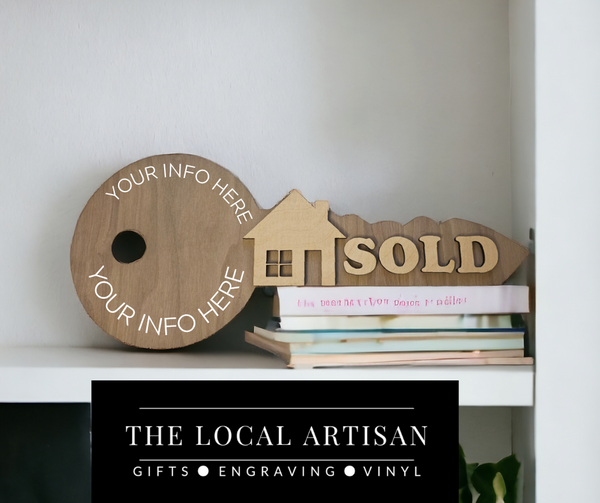 Custom Realtor Sold Key Sign - The Local Artisan